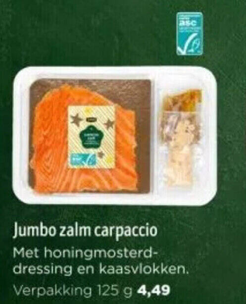 Jumbo zalm carpaccio aanbieding bij Jumbo