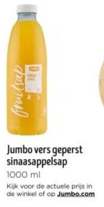 Jumbo vers geperst sinaasappelsap aanbieding bij Jumbo