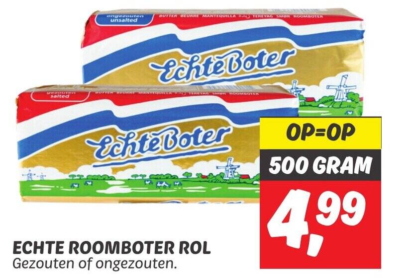 ECHTE ROOMBOTER ROL 500 GRAM aanbieding bij Dekamarkt