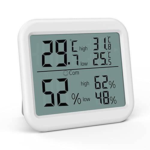 Oria digitale thermo-hygrometer, grote lcd-thermometer voor binnen ... Oria digitale thermo-hygrometer, grote lcd-thermometer voor binnen ...