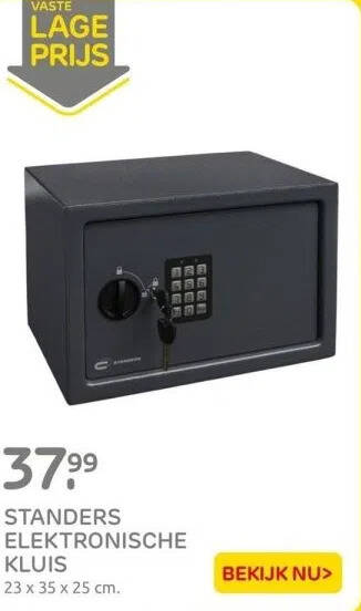 Standers elektronische kluis aanbieding bij Praxis