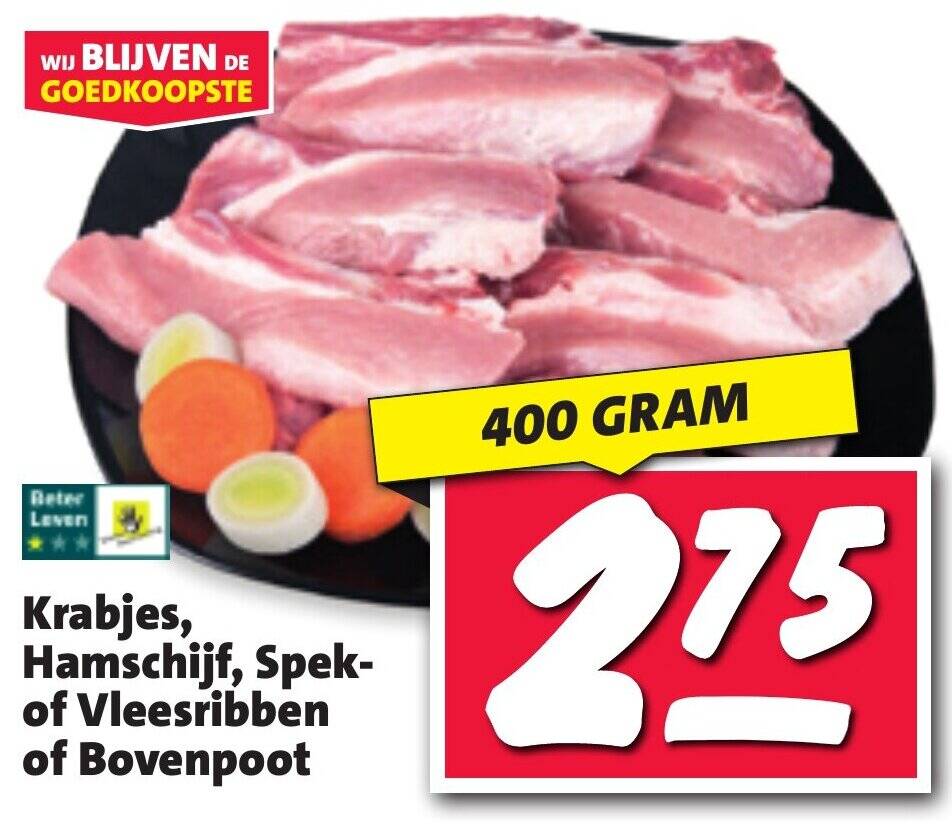 Krabjes, Hamschijf, Spek-of Vleesribben of Bovenpoot 400g aanbieding ...