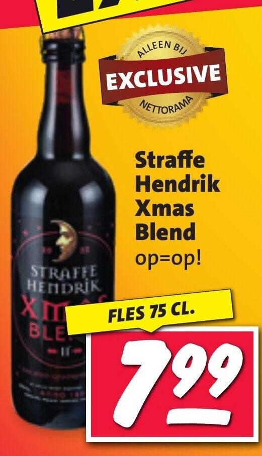 Straffe Hendrik Xmas Blend aanbieding bij Nettorama