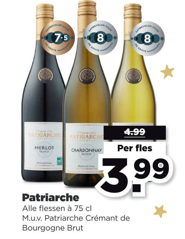 Patriache 75 cl 75 cl. aanbieding bij PLUS