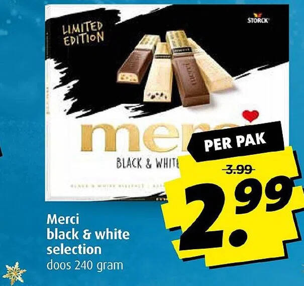 Merci black & white selection aanbieding bij Boni