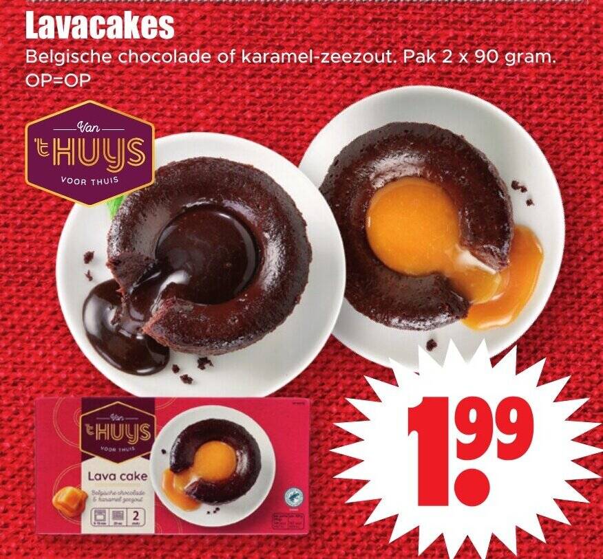 Lavacakes aanbieding bij Dirk