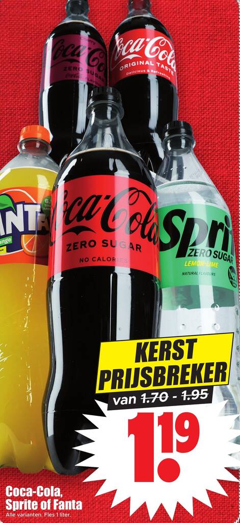 Coca-Cola, Sprite of Fanta aanbieding bij Dirk