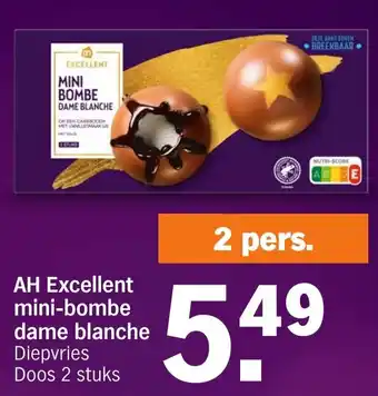 AH Excellent mini-bombe dame blanche aanbieding bij Albert Heijn