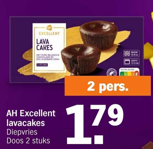 AH Excellent lavacakes aanbieding bij Albert Heijn