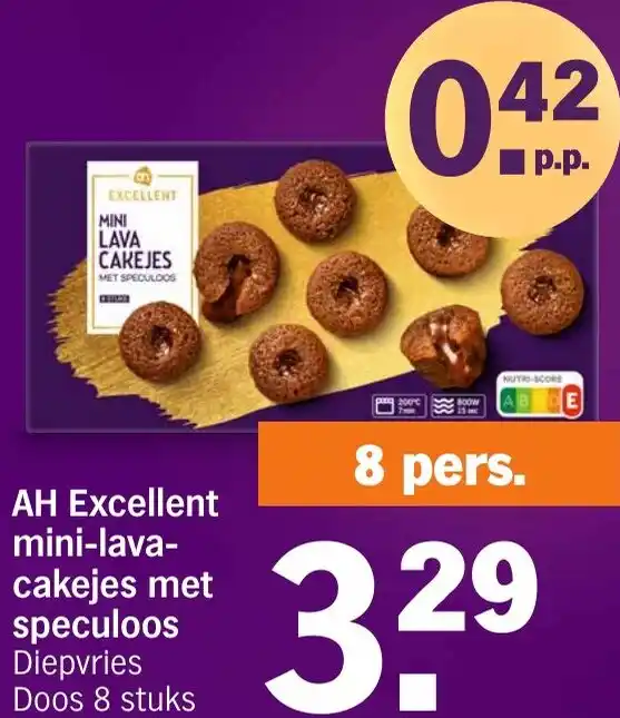 AH Excellent mini-lava-cakejes met speculoos aanbieding bij Albert Heijn