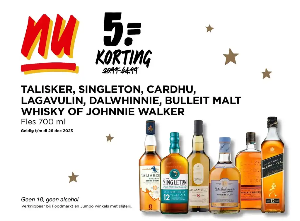 TALISKER, SINGLETON, CARDHU, LAGAVULIN, DALWHINNIE, BULLEIT MALT WHISKY ...