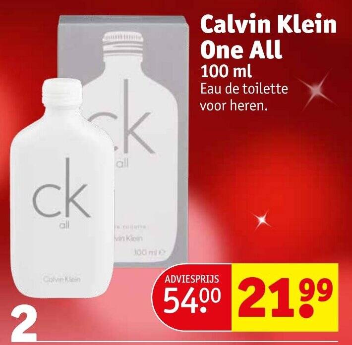 Calvin Klein One All 100ml aanbieding bij Kruidvat