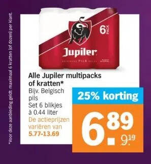 Alle jupiler multipacks of kratten* bijv. belgisch aanbieding bij ...