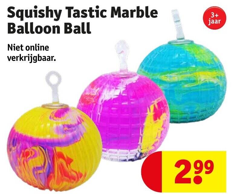 Squishy Tastic Marble Balloon Ball aanbieding bij Kruidvat