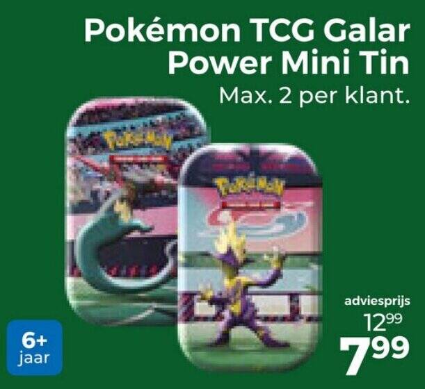 Pokémon TCG Galar Power Mini Tin aanbieding bij Trekpleister