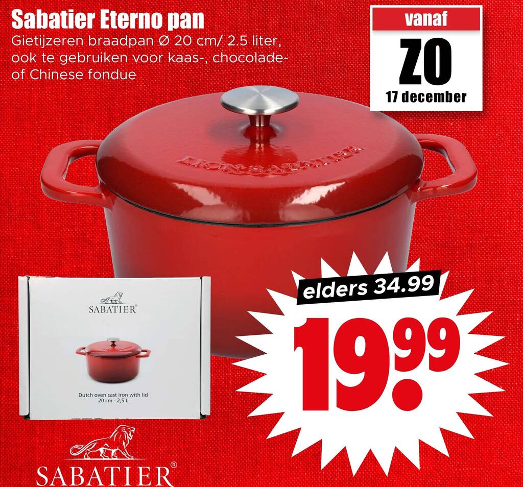 Sabatier Eterno pan aanbieding bij Dirk