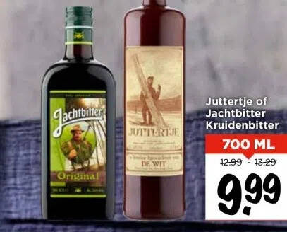 Juttertje of jachtbitter kruidenbitter aanbieding bij Vomar Voordeelmarkt