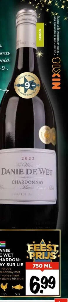 Danie de wet chardonnay sur lie aanbieding bij Vomar Voordeelmarkt Danie de wet chardonnay sur lie aanbieding bij Vomar Voordeelmarkt