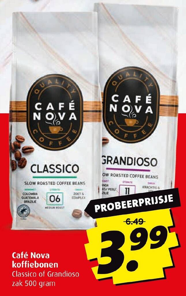 Café Nova koffiebonen aanbieding bij Boni