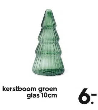 Kerstboom groen glas 10cm aanbieding bij HEMA
