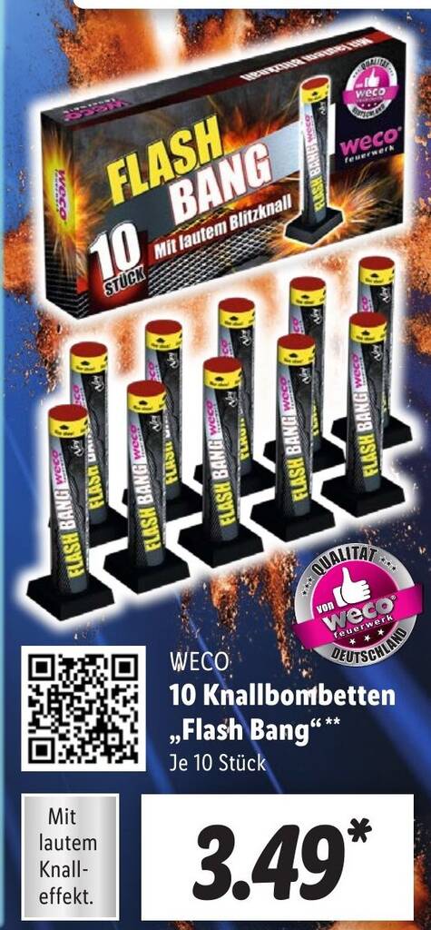WECO 10 Knallbombetten ,,Flash Bang" aanbieding bij Lidl