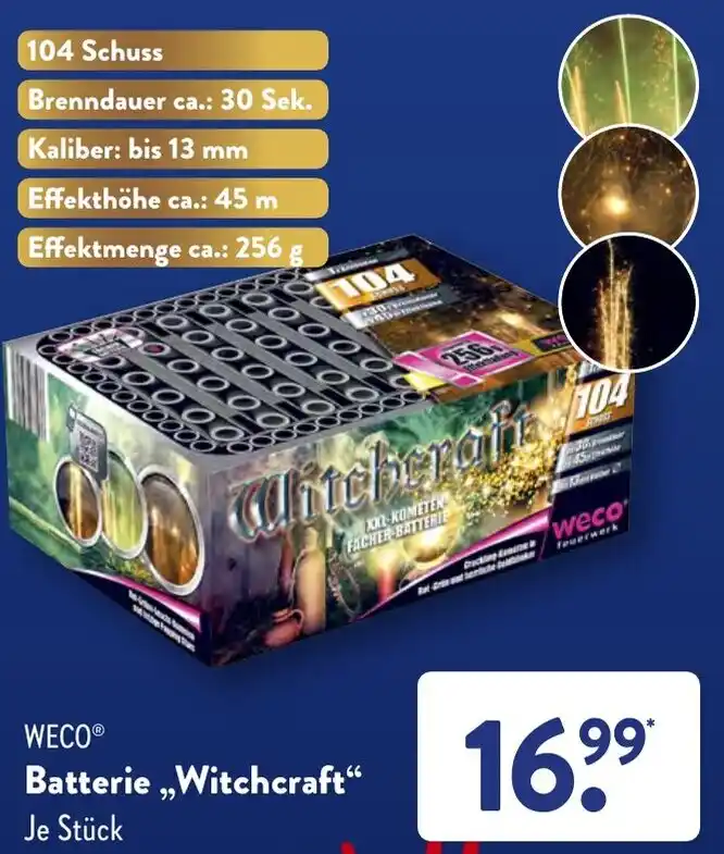 WECO Batterie ,,Witchcraft" aanbieding bij ALDI