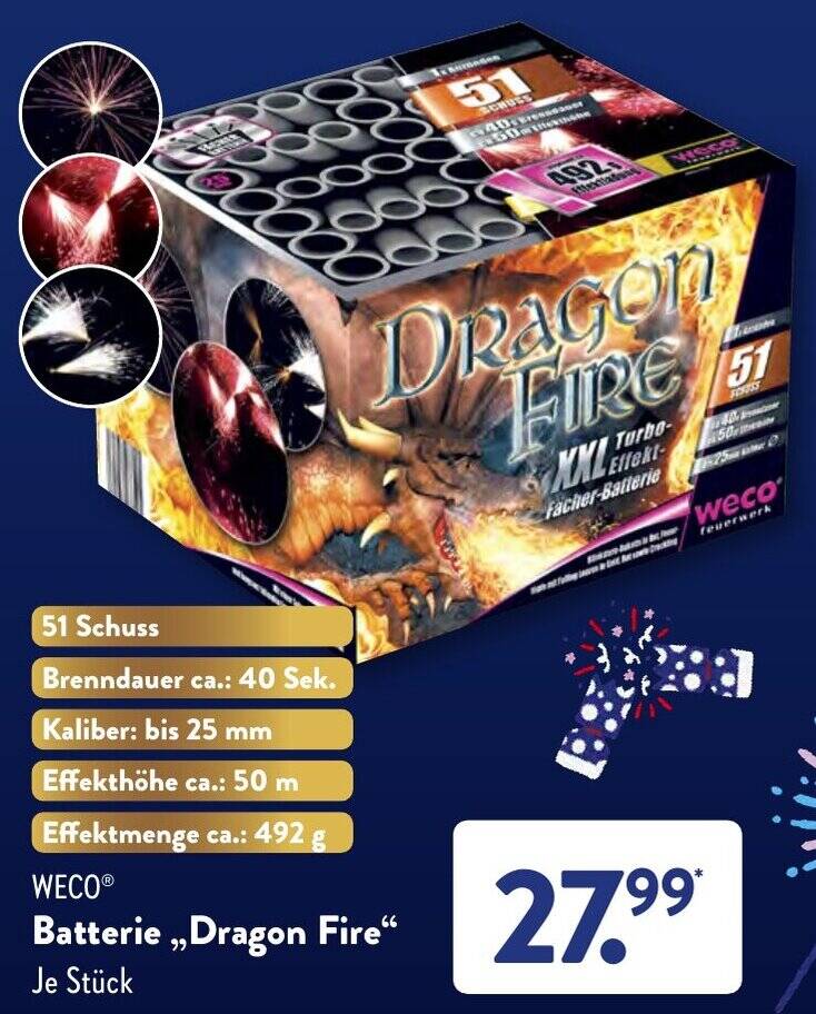WECO Batterie ,,Dragon Fire" aanbieding bij ALDI