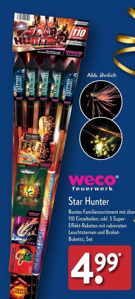 weco feuerwerk Star Hunter aanbieding bij ALDI