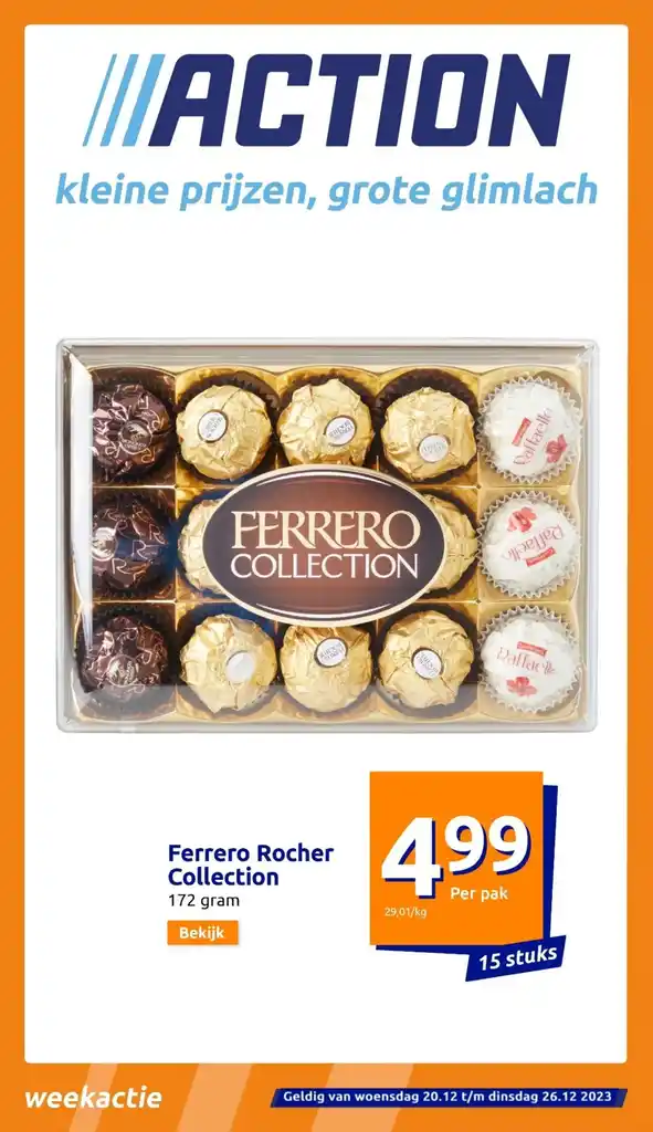 Ferrero Rocher Collection 172 gram aanbieding bij Action