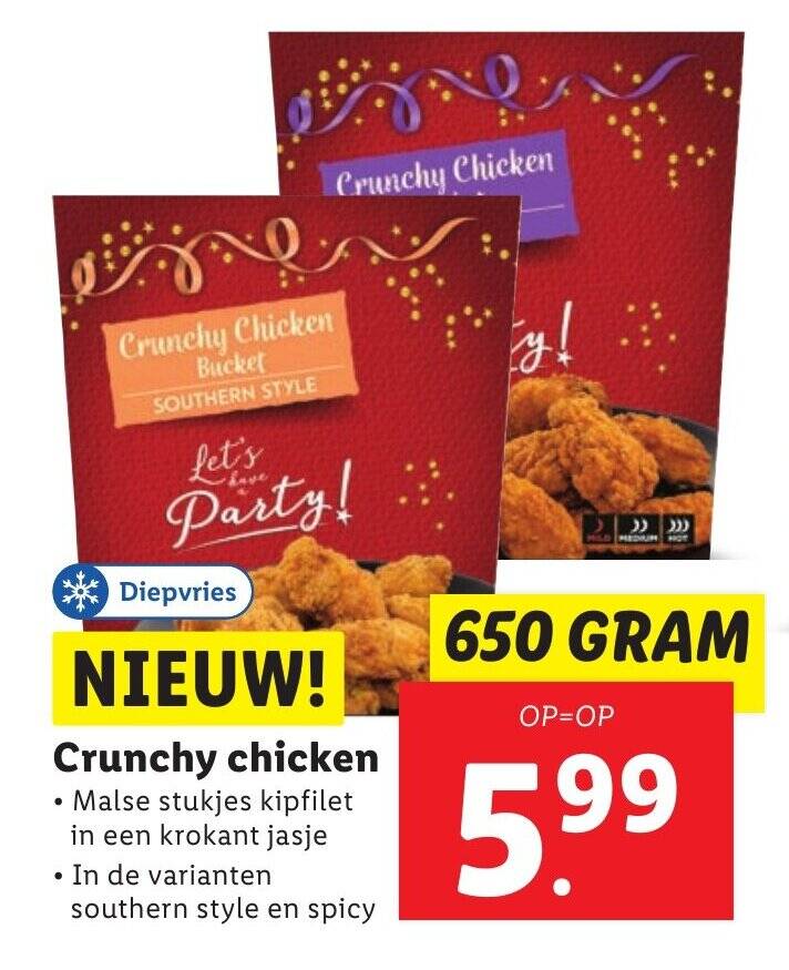 Crunchy Chicken 650 GRAM aanbieding bij Lidl