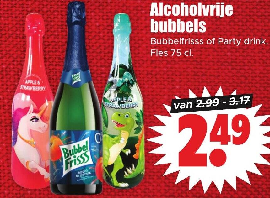 Alcoholvrije bubbels aanbieding bij Dirk