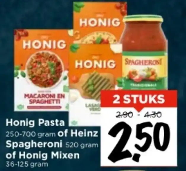 Honig Pasta of Heinz Spagheroni of Honig Mixen aanbieding bij Vomar ...