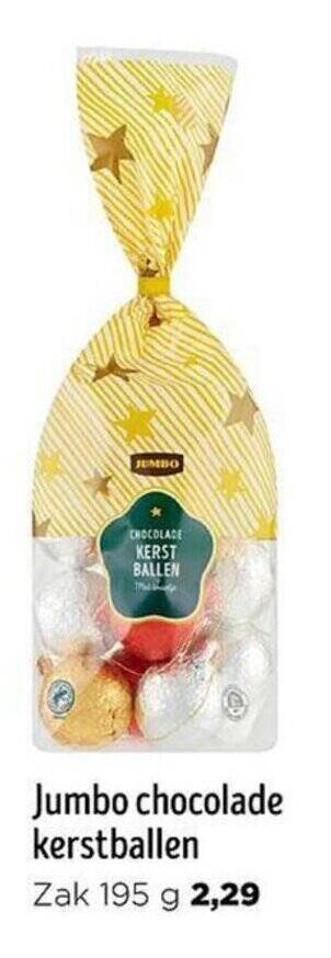 Jumbo chocolade kerstballen aanbieding bij Jumbo