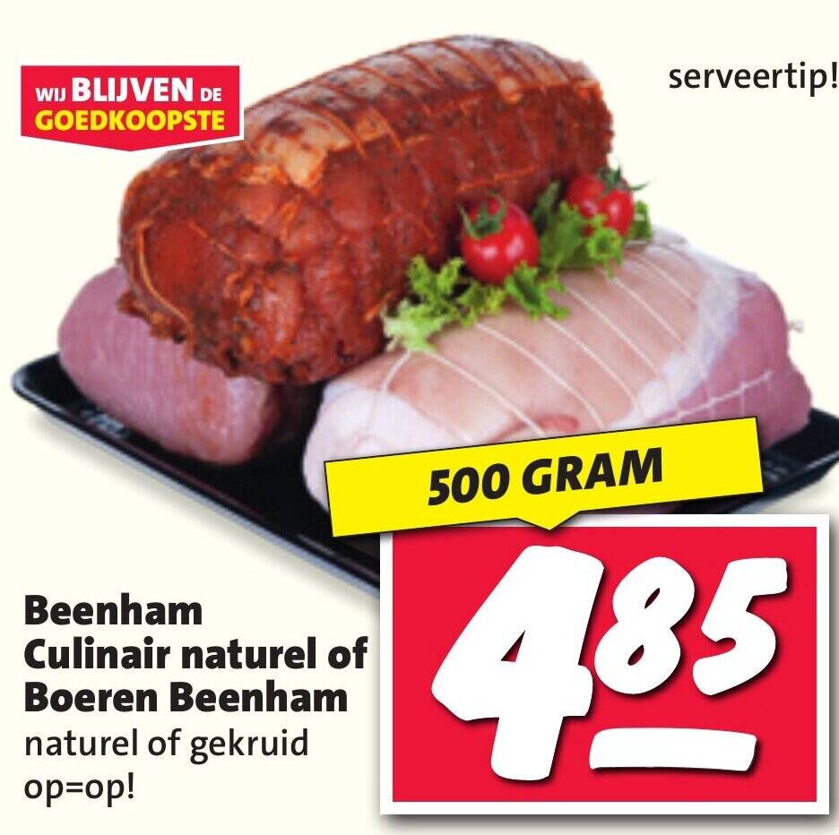 Beenham Culinair naturel of Boeren Beenham 500g aanbieding bij Nettorama