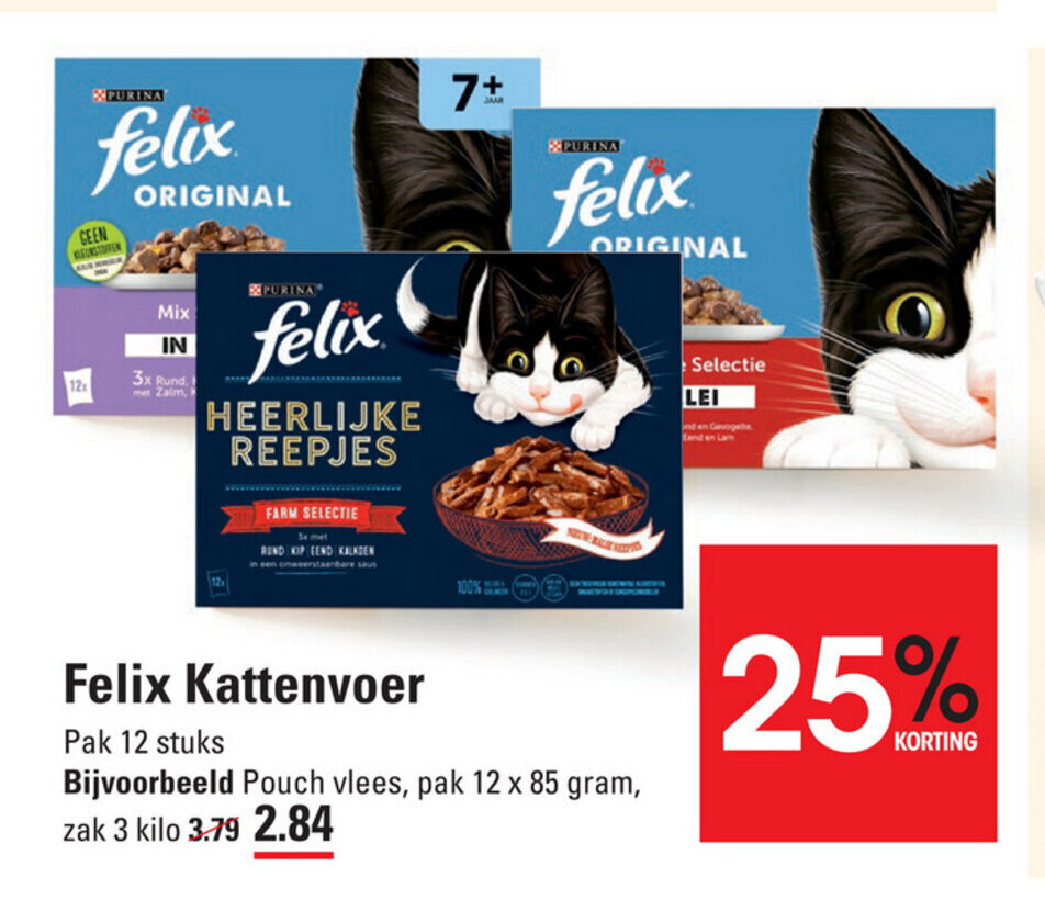 Felix Kattenvoer 12-pack aanbieding bij Sligro