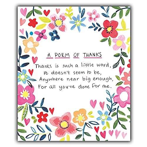 Dank u card, een gedicht van bedankt kaart, bedankt wenskaart, perfect ...