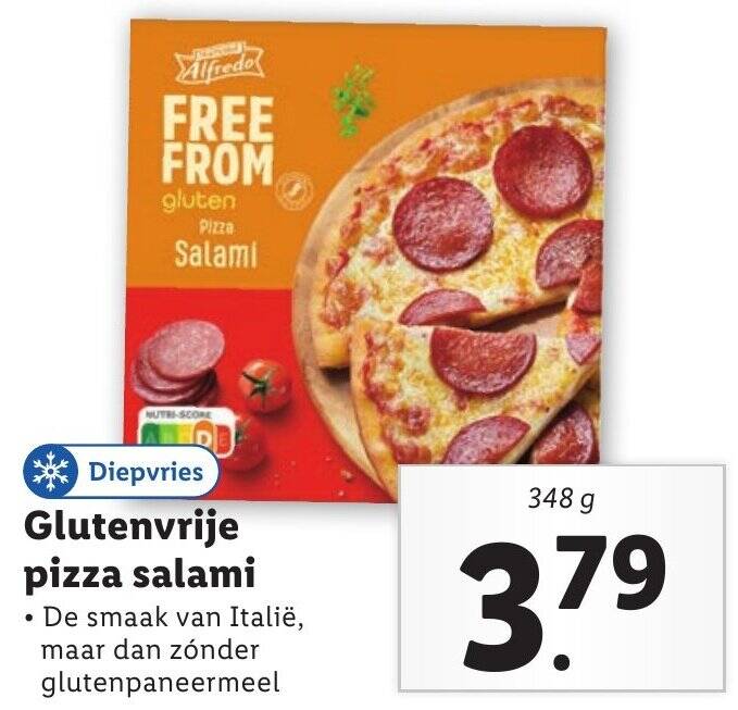 Glutenvrije pizza salami aanbieding bij Lidl