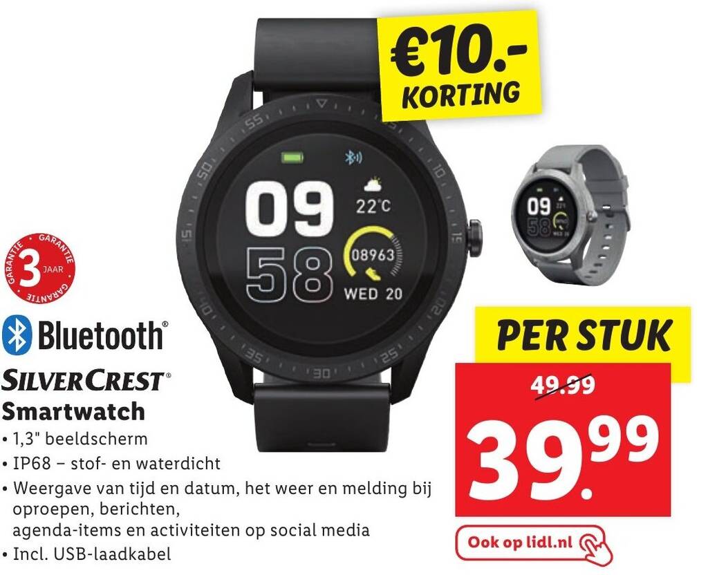 SILVERCREST Smartwatch aanbieding bij Lidl