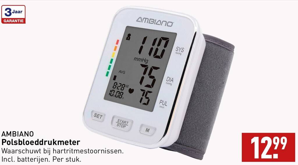 Polsbloeddrukmeter aanbieding bij ALDI