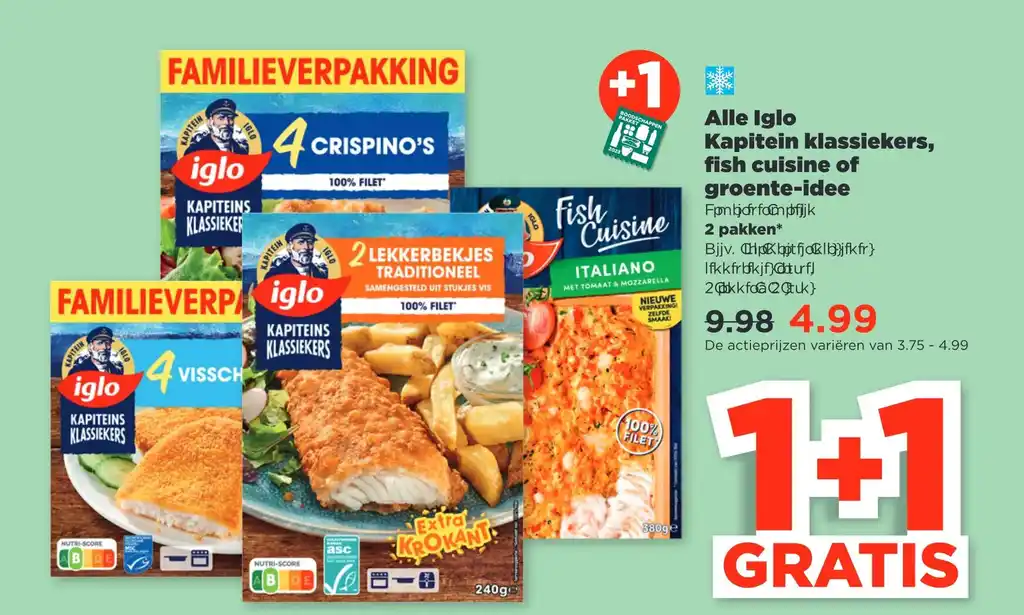 Alle Iglo Kapitein klassiekers, fish cuisine of groente-idee aanbieding ...