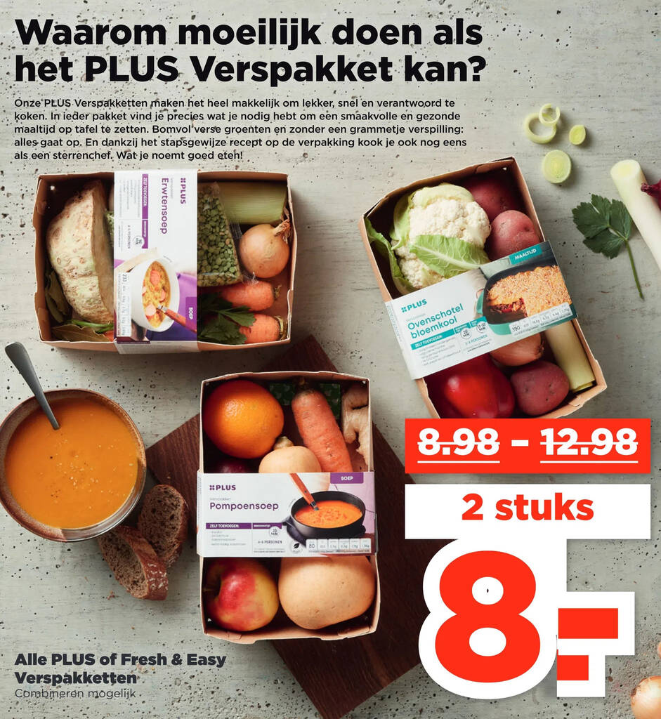 Alle plus of fresh & easy verspakketten aanbieding bij PLUS