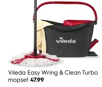 Vileda easy wring & clean turbo mopset 47.99 aanbieding bij Blokker