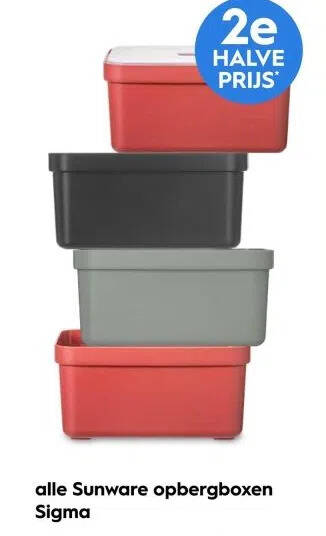 Alle sunware opbergboxen sigma aanbieding bij Blokker