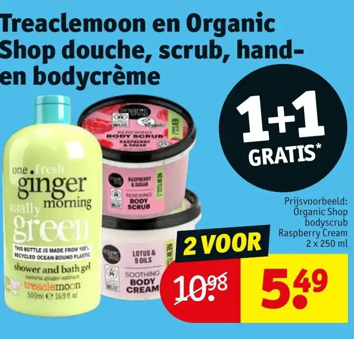 Treaclemoon en Organic Shop douche, scrub, hand en bodycrème aanbieding ...