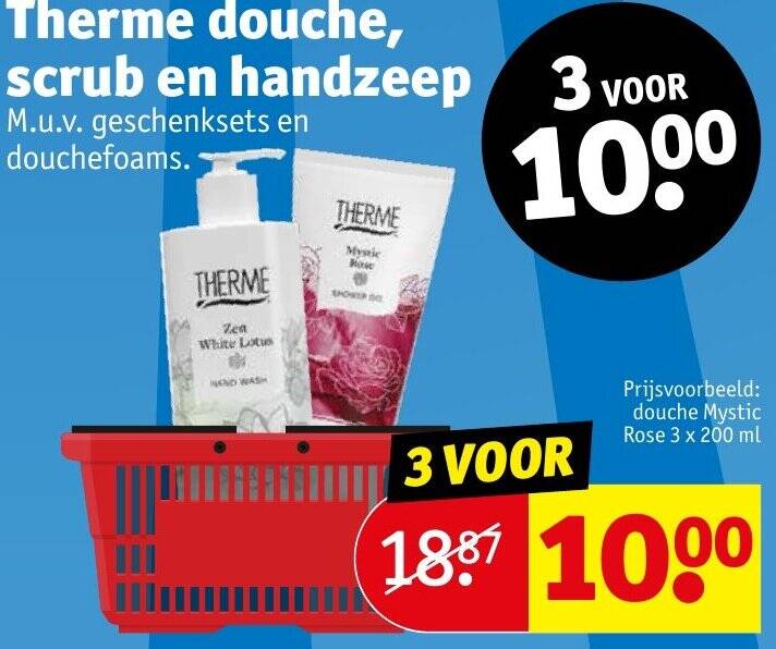 Therme douche, scrub en handzeep aanbieding bij Kruidvat