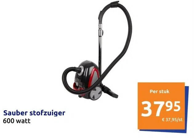 Sauber stofzuiger aanbieding bij Action