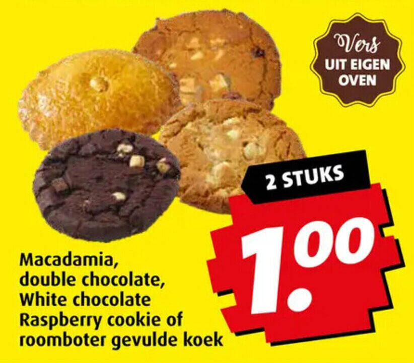 Macadamia, double chocolate, White chocolate Raspberry cookie of ...