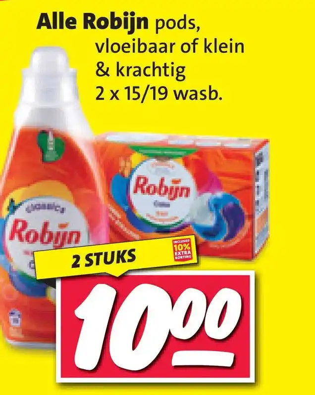 Alle robijn pods, vloeibaar of klein & krachtig aanbieding bij Nettorama