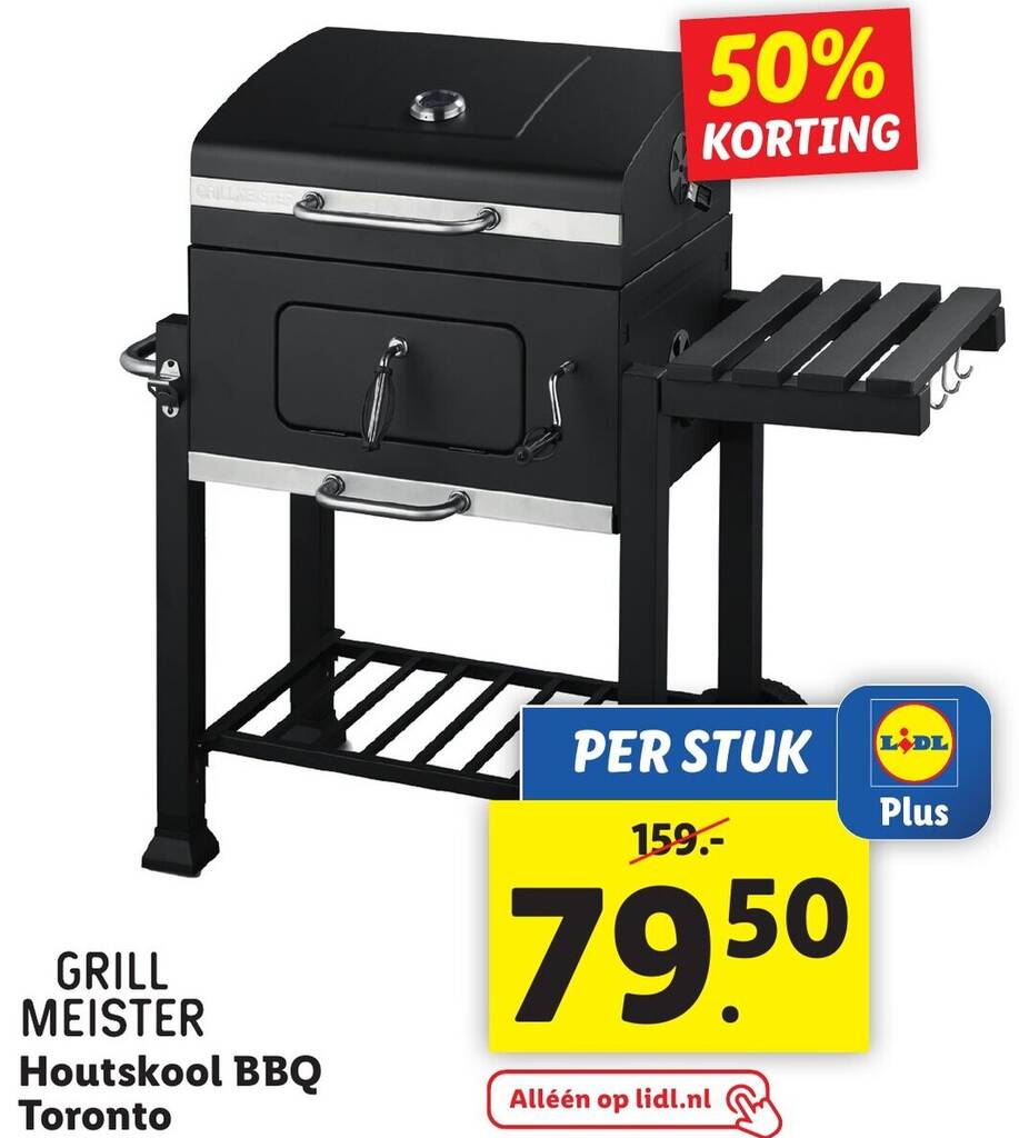 GRILL MEISTER Houtskool BBQ Toronto aanbieding bij Lidl