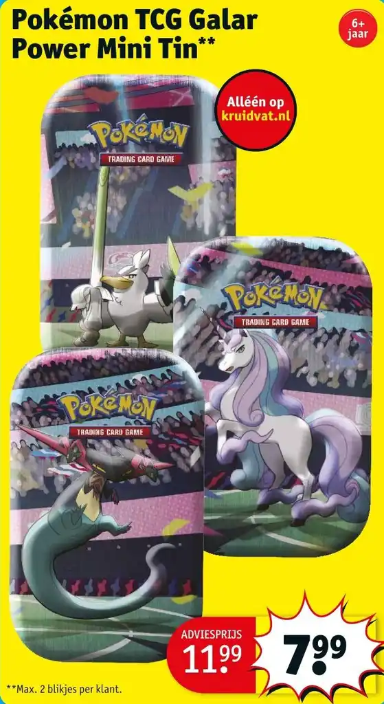 Pokémon TCG Galar Power Mini Tin aanbieding bij Kruidvat